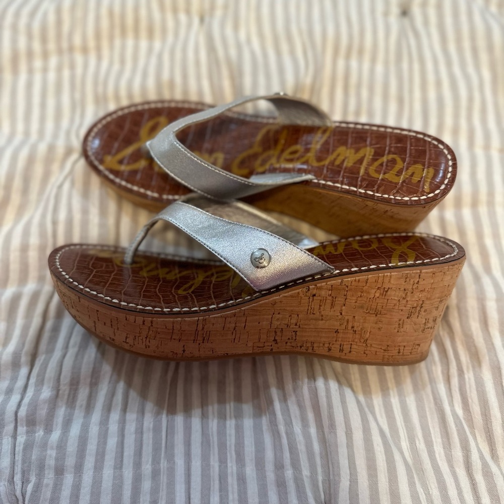 Sam Edelman Wedges | Silver Romy Wedge Sandals |Women… - Gem